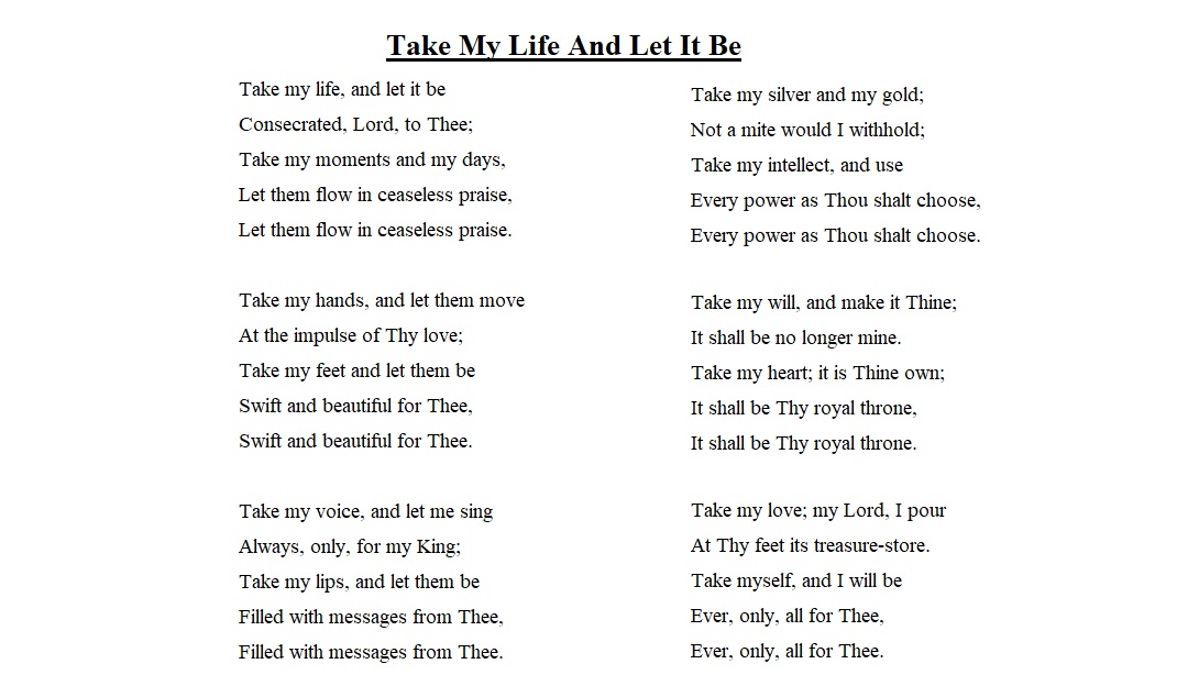 Take my life, and Let It Be - The Hymn Story - Phamox Music