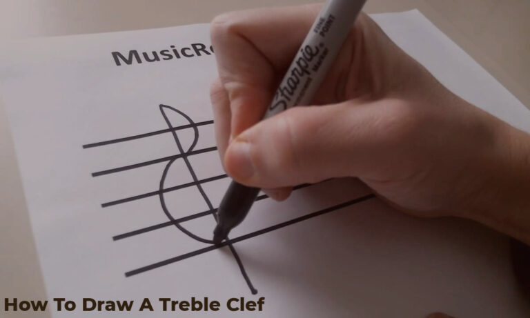 How To Draw A Treble Clef Symbol - Step By Step Guide - Phamox Music